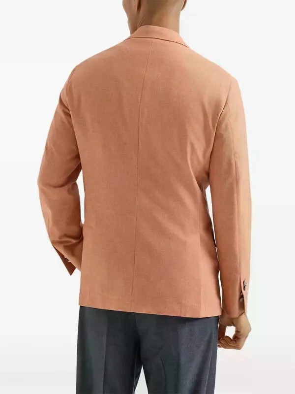 Brunello Cucinelli Peaked-lapels Blazer - Orange
