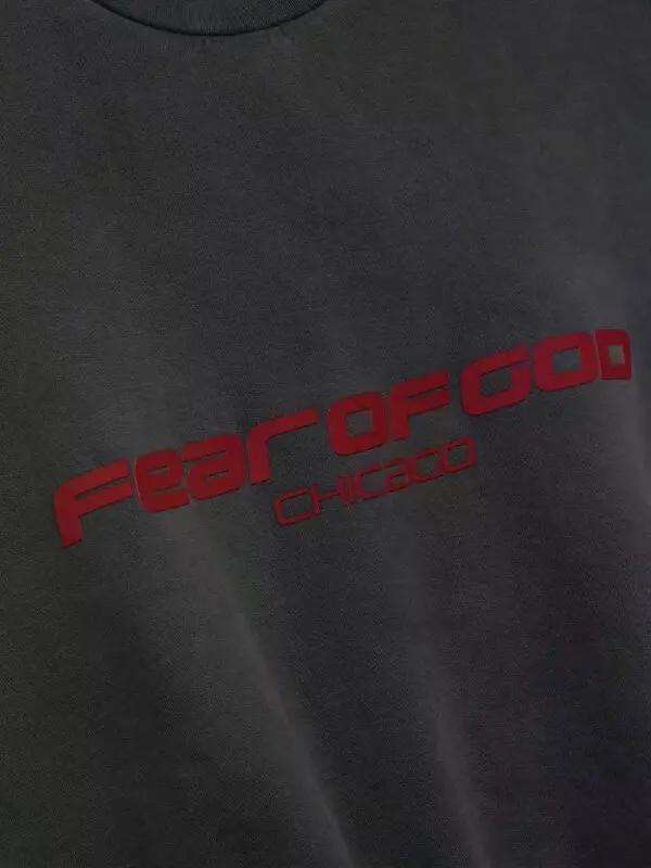 Fear Of God Chicago Logo Crew-neck Sweatshirt - Grey