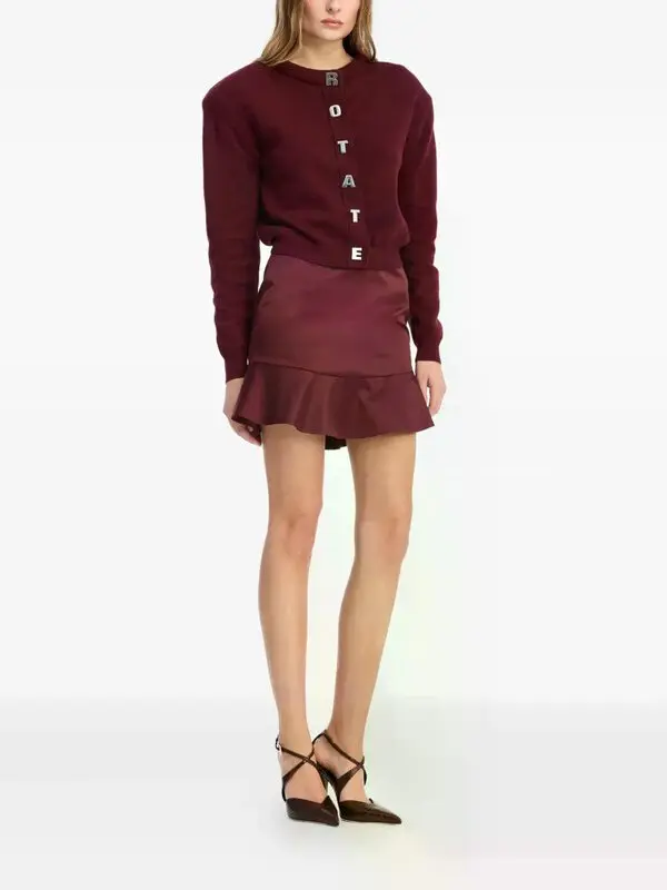 ROTATE BY BIRGER CHRISTENSEN Ruffled Mini Skirt - Red