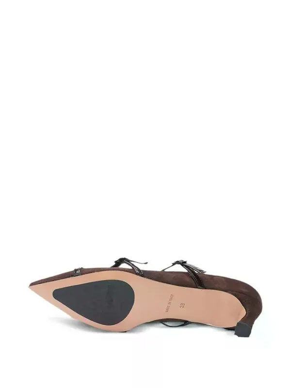 POCHE PARIS Buckle-strap Kitten Heel Pumps