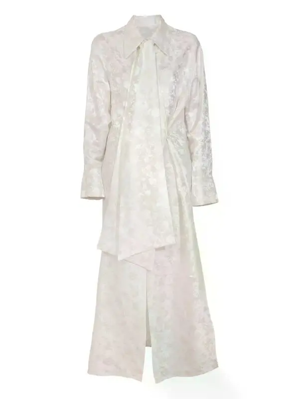 RXQUETTE Floral-detail Midi Dress - Neutrals