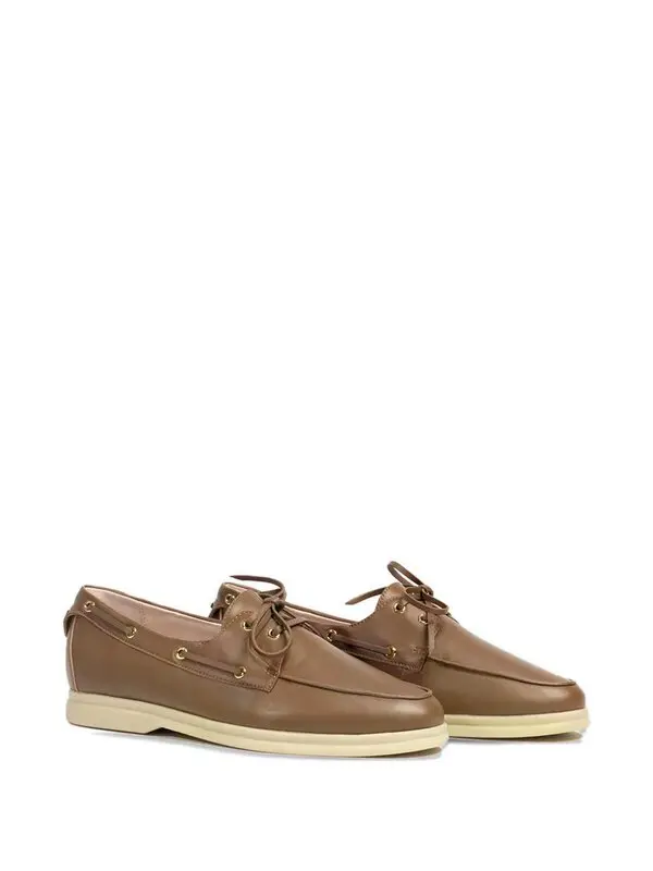 COCCINELLE Lace-up Boat Shoes - Brown