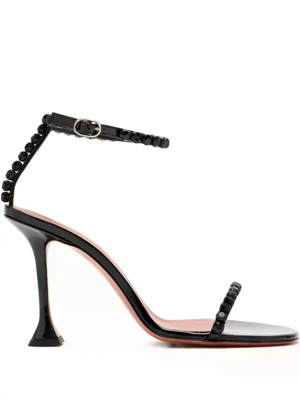 Amina Muaddi Gigi Crystal-embellished Sandals - Black