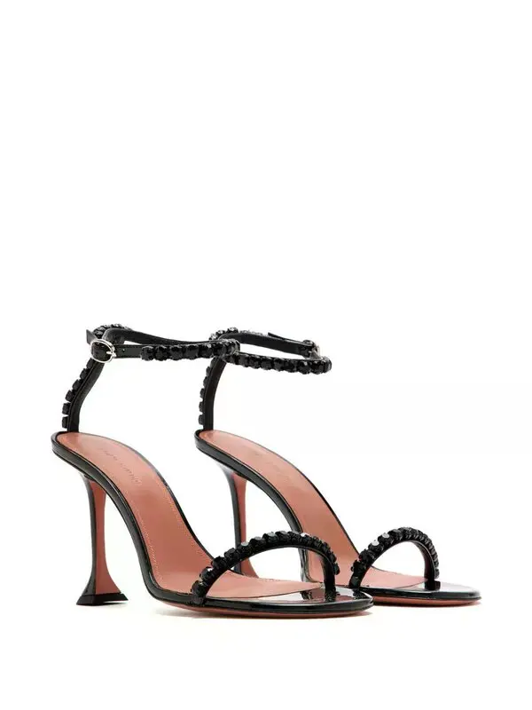 Amina Muaddi Gigi Crystal-embellished Sandals - Black