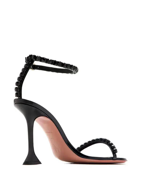 Amina Muaddi Gigi Crystal-embellished Sandals - Black