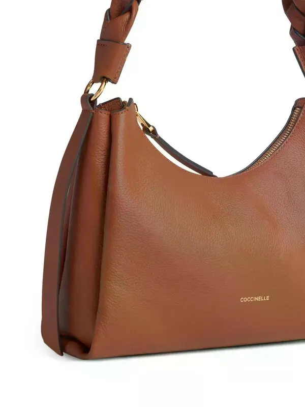 COCCINELLE Small Braided-handle Shoulder Bag - Brown