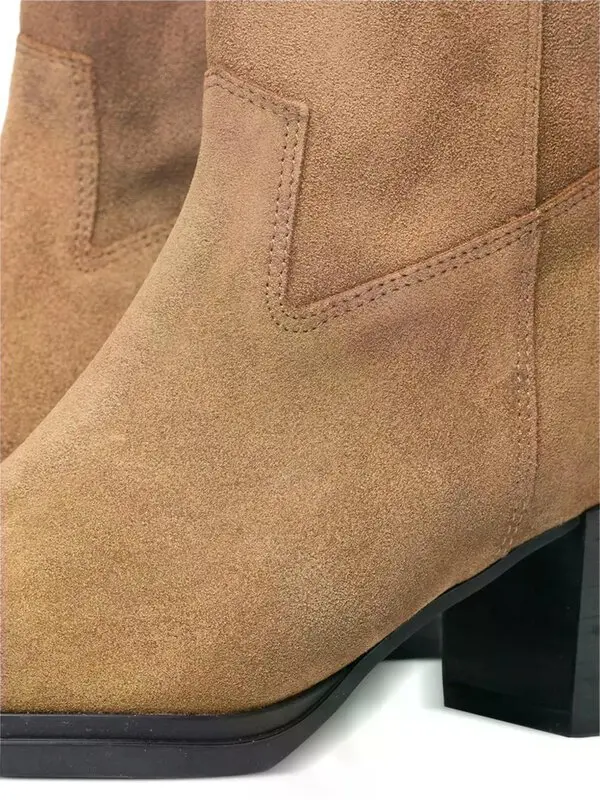 POCHE PARIS Pointed-toe Ankle Boots - Brown