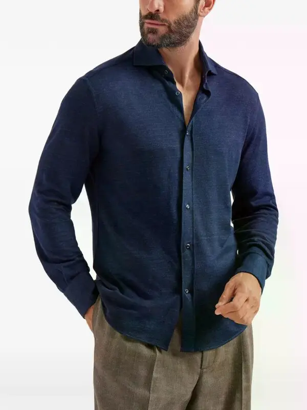 Brunello Cucinelli Spread-collar Jersey Shirt