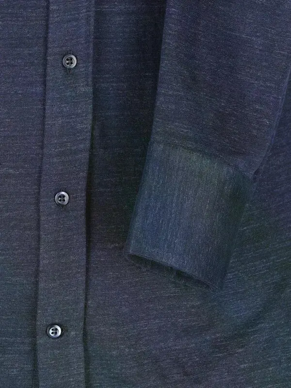 Brunello Cucinelli Linen And Cotton Mélange Jersey Shirt With Spread Collar