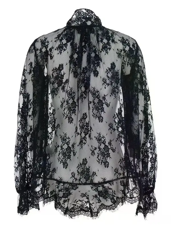 Retrofete Bow-detail Lace Blouse
