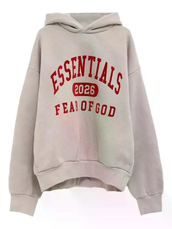 Fear Of God Logo-print Hoodie - Grey