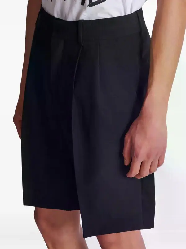 Balmain Wool Darted Shorts