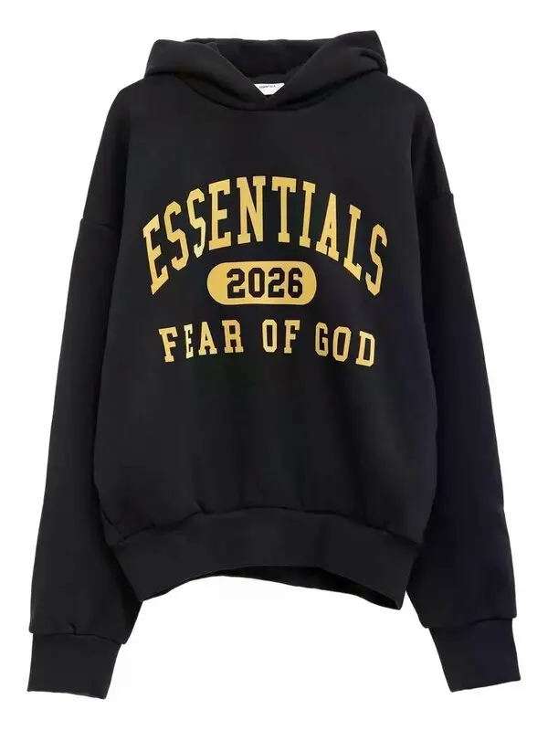 Fear Of God Logo-print Hoodie - Black