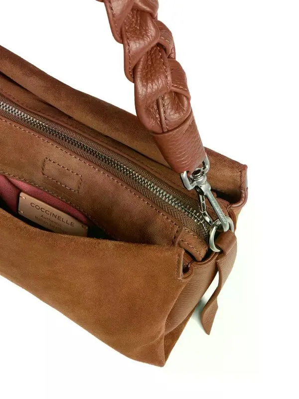 COCCINELLE Braided-handle Shoulder Bag - Brown