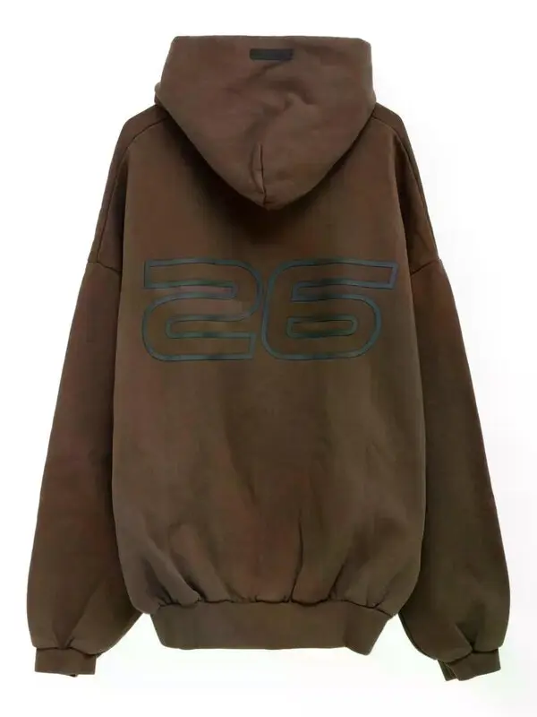 Fear Of God Logo-print Hoodie - Brown