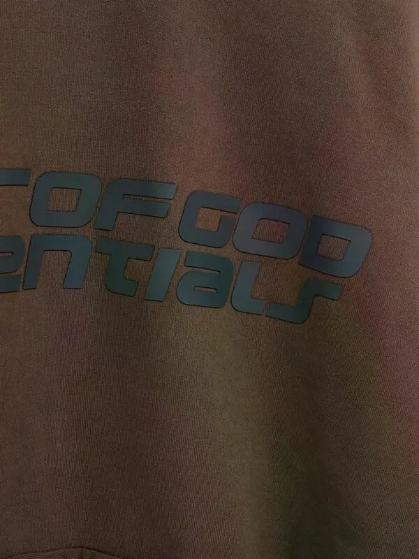 Fear Of God Logo-print Hoodie - Brown