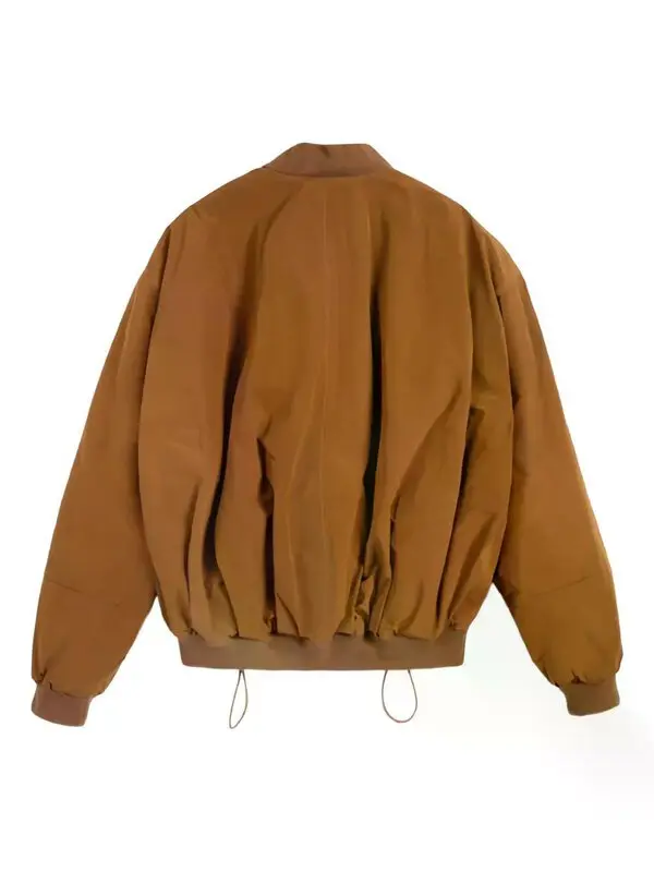 You Must Create Drawstring Zip-fastening Bomber Jacket - Brown