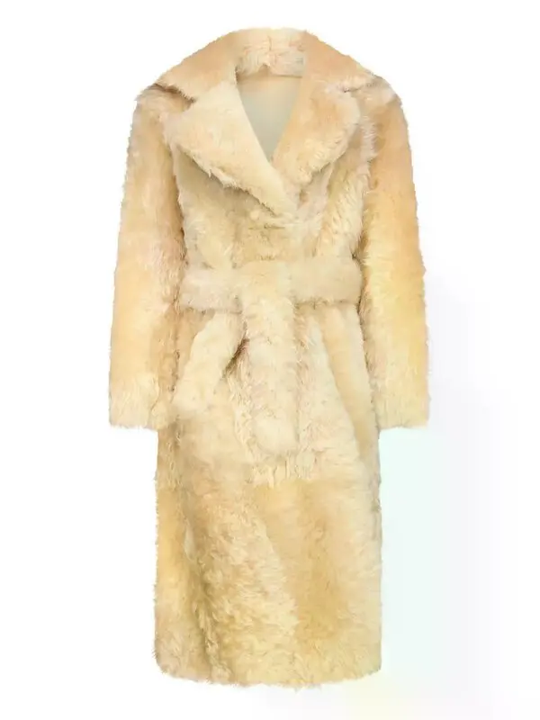 LUDOVIC DE SAINT SERNIN Shearling Belted Coat
