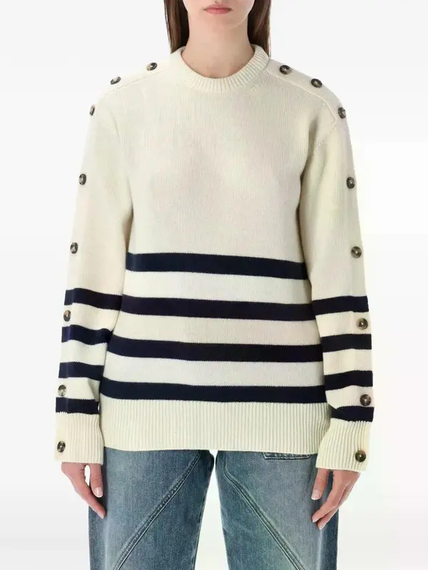 JW Anderson Striped Knit Sweater - White