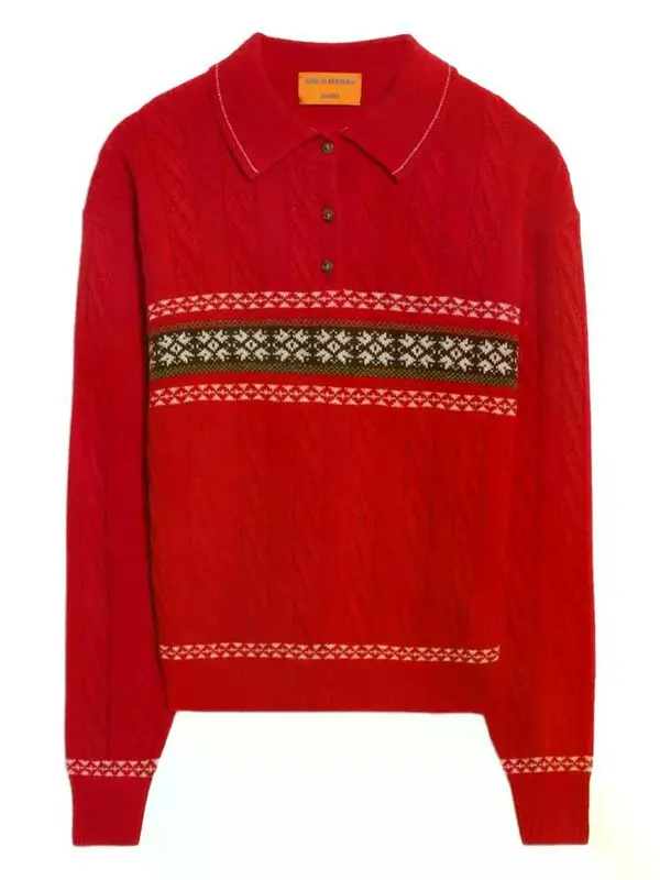 Guest In Residence Patterned Cashmere Sweater