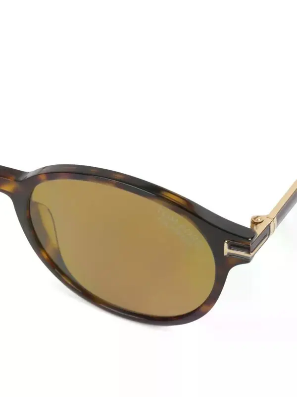 TOM FORD Tortoiseshell Round Sunglasses