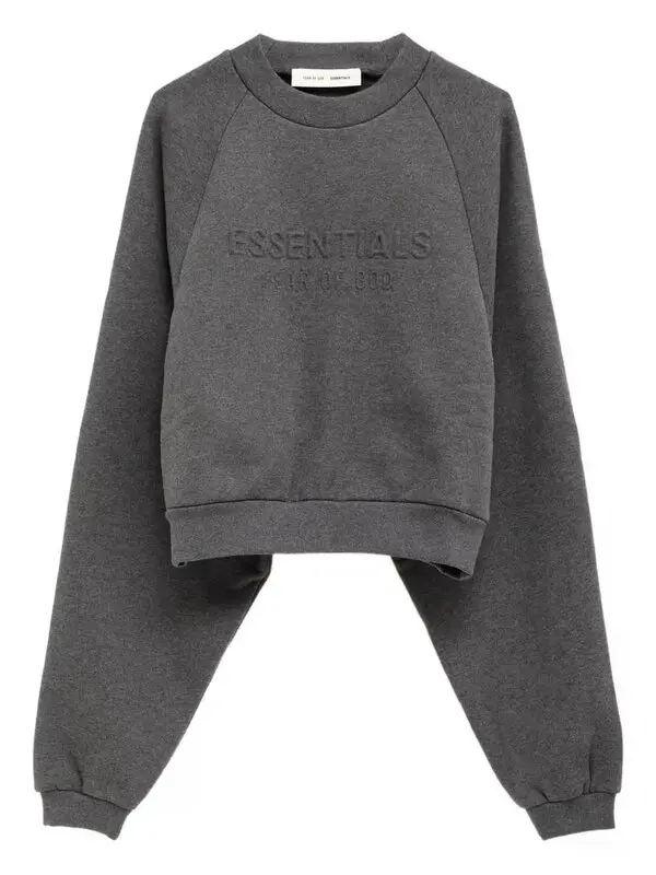 Fear Of God 90s Embossed-logo Crew-neck Sweatshirt - Grey