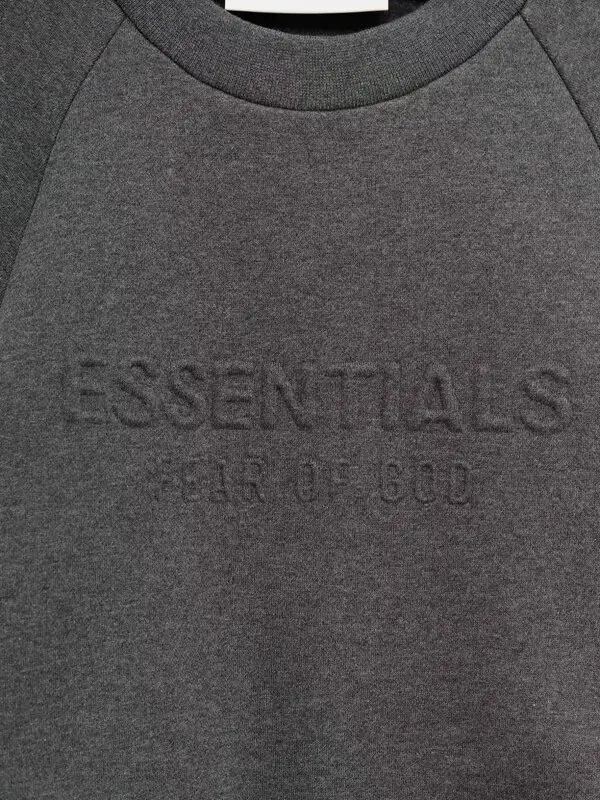 Fear Of God 90s Embossed-logo Crew-neck Sweatshirt - Grey