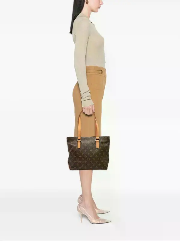 LOUIS VUITTON 2002 Monogram Cabas Piano Tote Bag - Brown