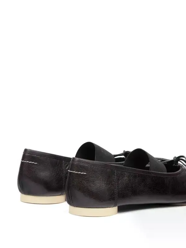 MAISON MARGIELA Tie-detail Ballerina Flats - Black
