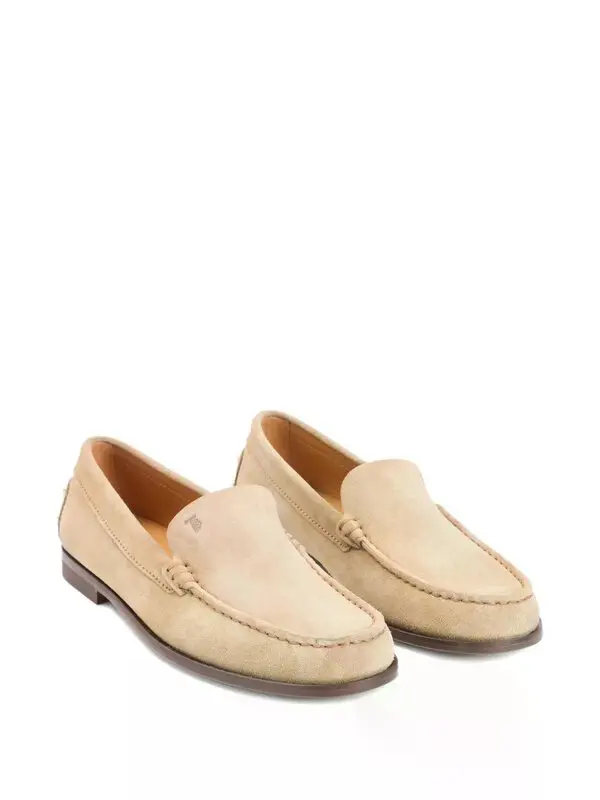 TOD'S Suede Loafers - Neutrals