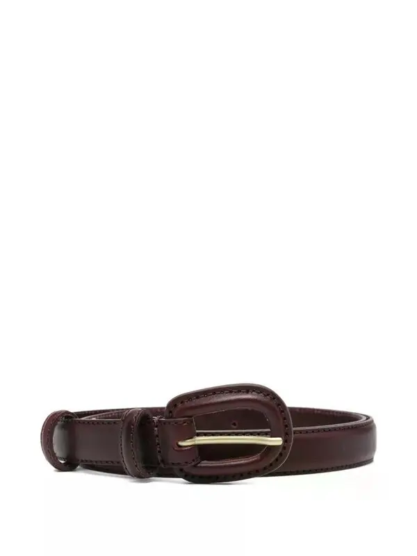 BY MALENE BIRGER Oval-buckle Leather Belt - Brown