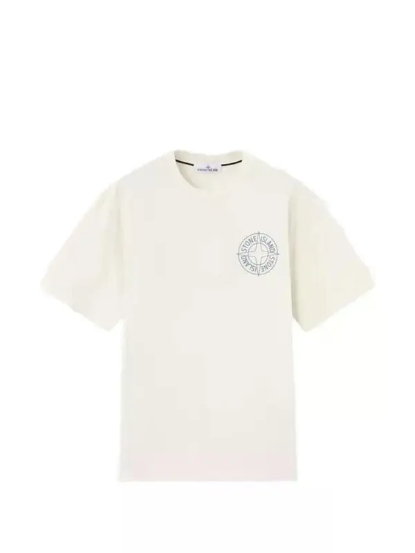 Stone Island 2100001 Organic Cotton Jersey Regular-fit T-shirt With ‘outline Compass’ Print - Neutrals