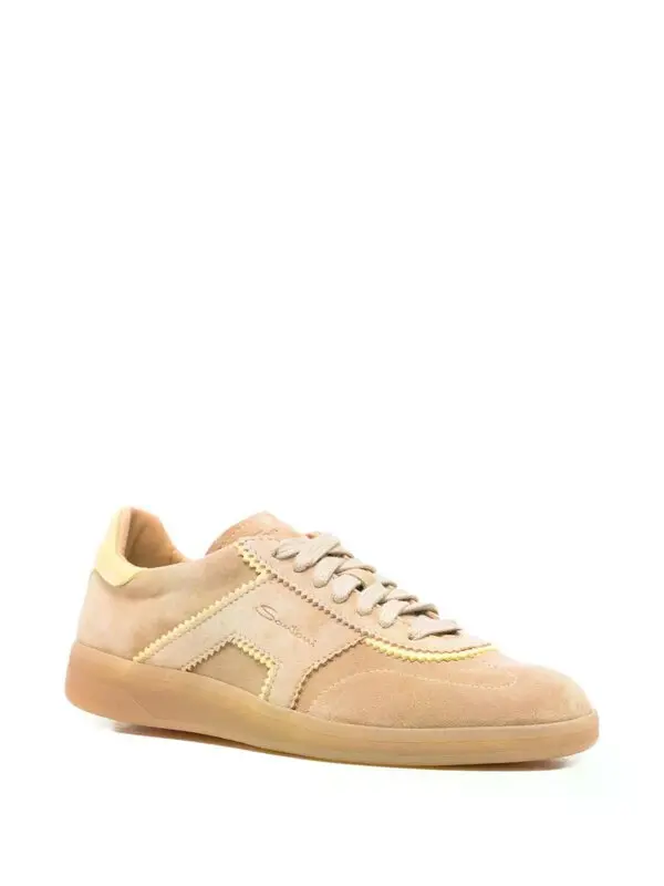 Santoni Suede Lace-up Sneakers