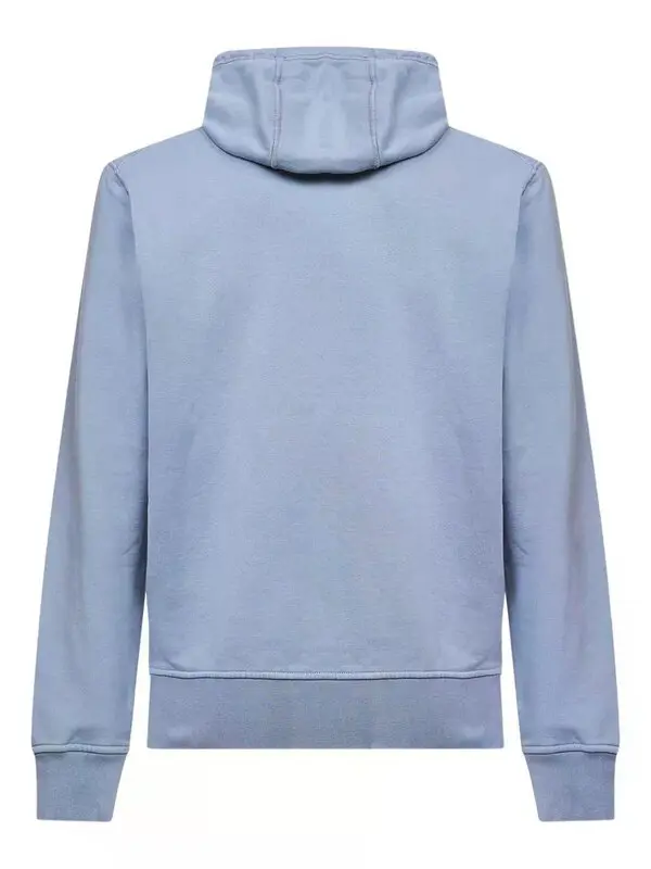 Stone Island Drawstring Kangaroo-pocket Hoodie - Blue