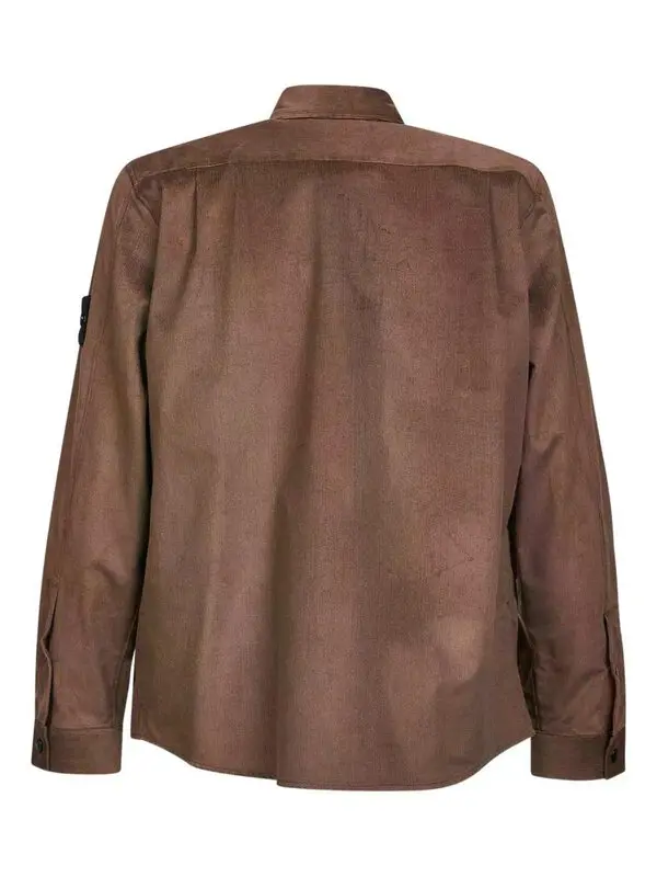 Stone Island Patch-pocket Long-sleeve Shirt - Brown