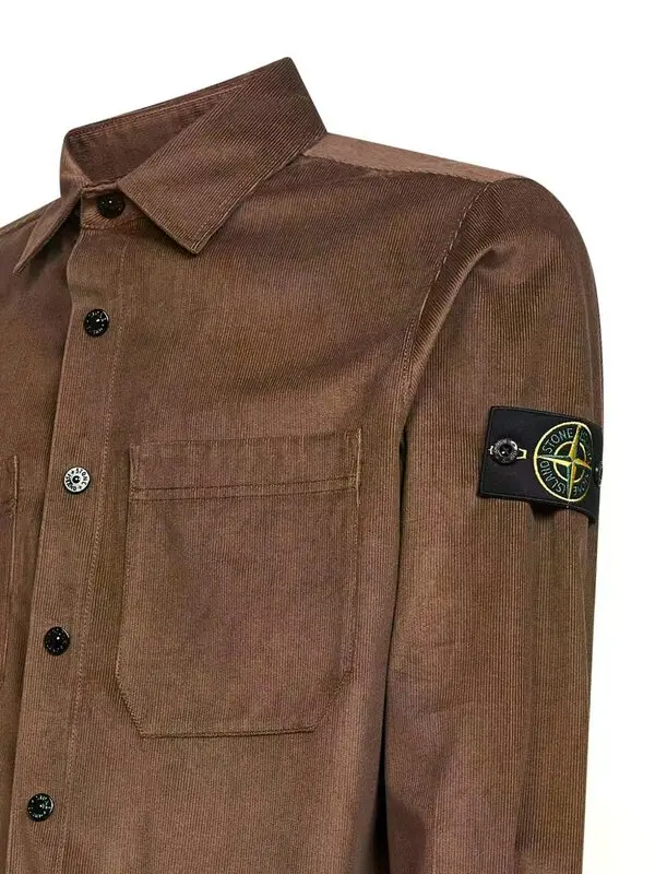 Stone Island Patch-pocket Long-sleeve Shirt - Brown