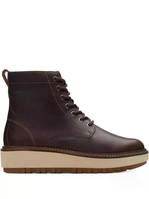 Clarks Orianna Lace-up Platform Boots - Brown