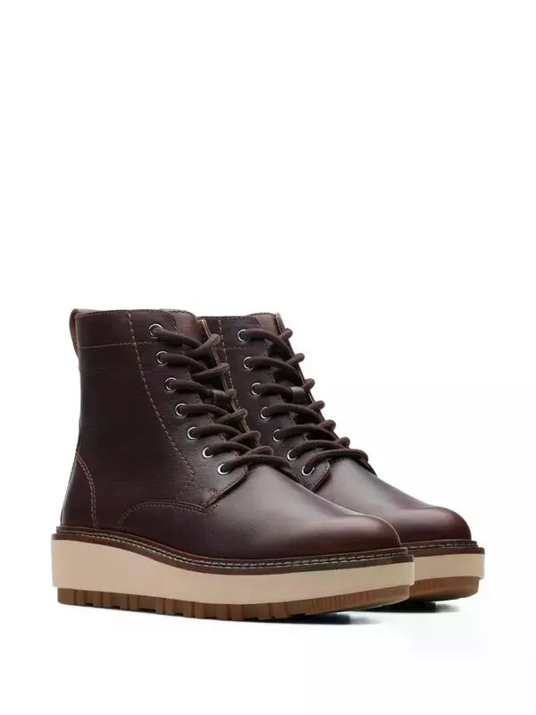 Clarks Orianna Lace-up Platform Boots - Brown