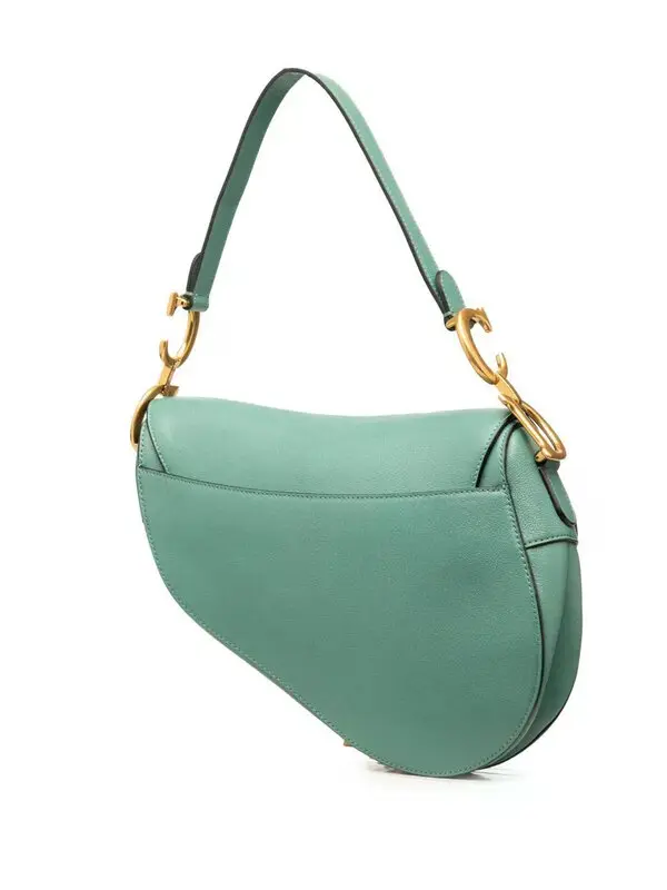 Dior 2021 Leather Saddle Bag - Green