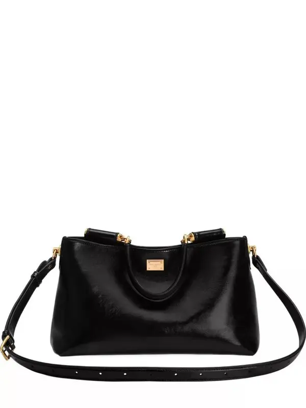 Dolce & Gabbana Vittoria Leather Tote Bag - Black