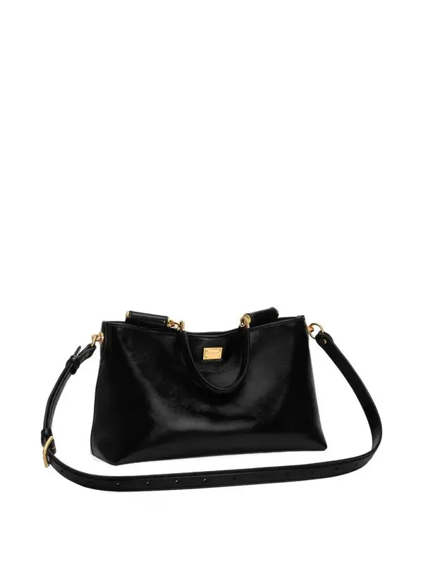 Dolce & Gabbana Vittoria Leather Tote Bag - Black