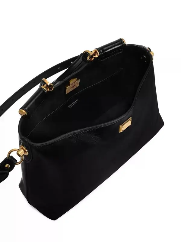 Dolce & Gabbana Vittoria Leather Tote Bag - Black