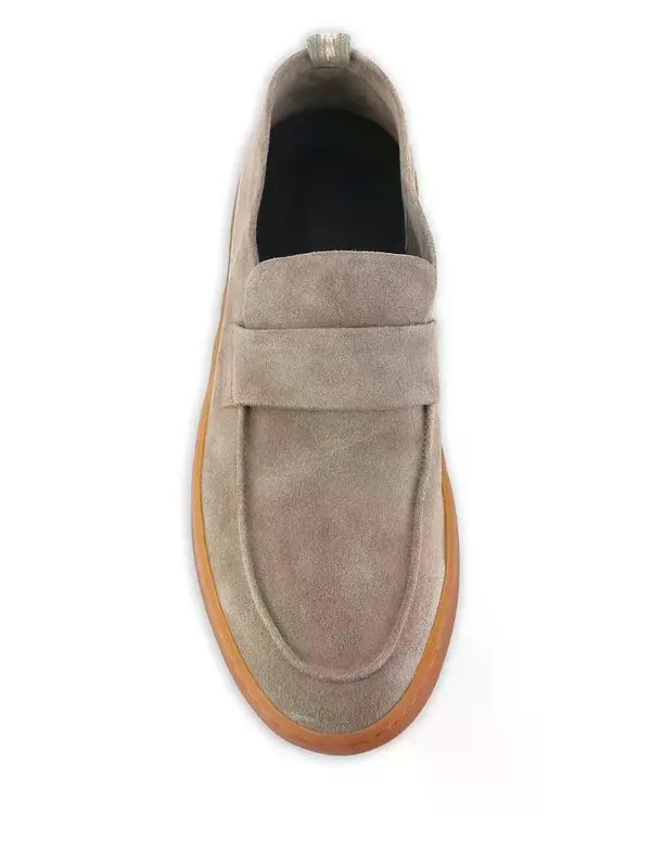 Officine Creative Herbie Suede Strap-detail Loafers - Neutrals