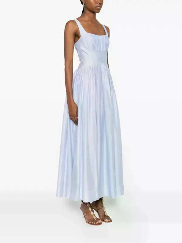 Aje Mist Ruched Midi Dress