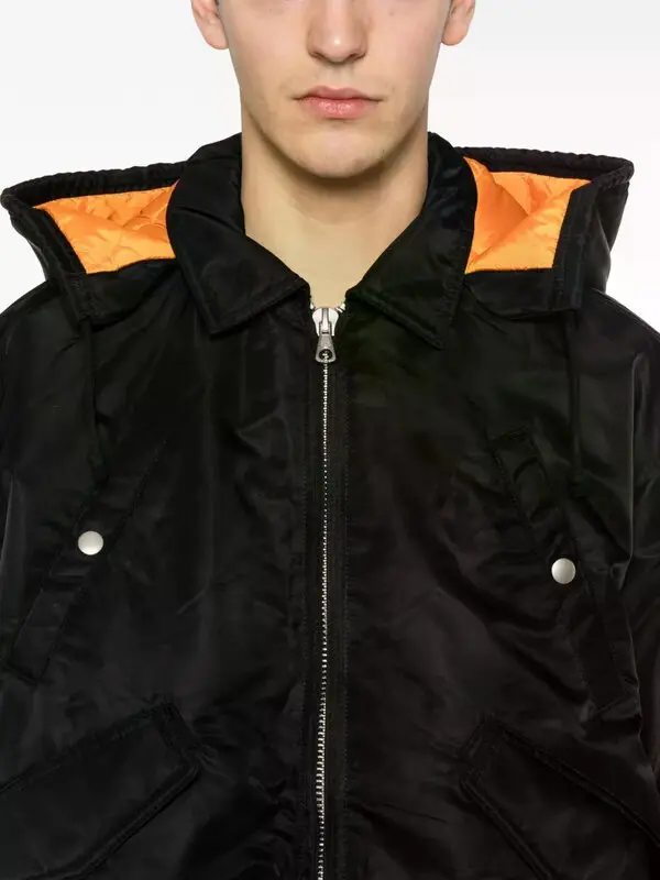StÜssy Flight Hooded Zip Jacket - Black
