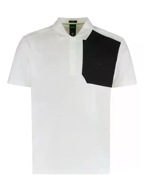 BOSS Block-panel Polo Shirt - White