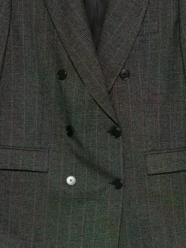 CENERE GB Double-breasted Check Jacket