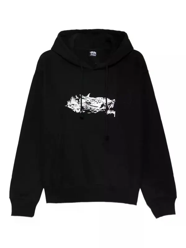 StÜssy Graphic-print Hoodie - Black
