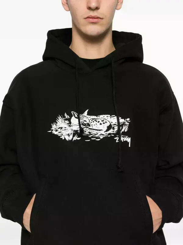 StÜssy Graphic-print Hoodie - Black