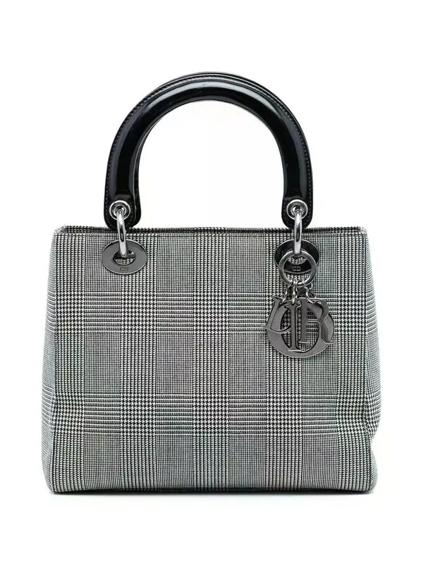 Dior 1999 Medium Houndstooth Lady Satchel